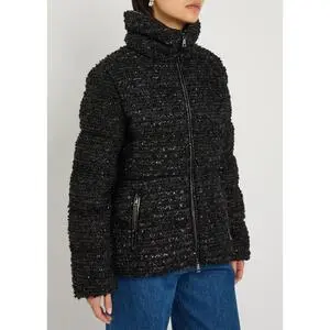 Moncler Urbel Wool Slim-fit Short Puffer Jacket