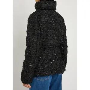 Moncler Urbel Wool Slim-fit Short Puffer Jacket
