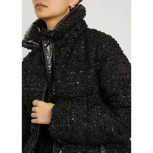 Moncler Urbel Wool Slim-fit Short Puffer Jacket
