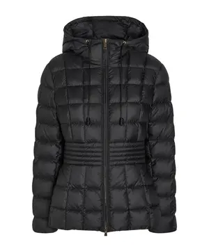 Moncler Hooded Quilted Down Jacket - Black