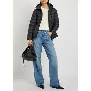 Moncler Hooded Quilted Down Jacket - Black