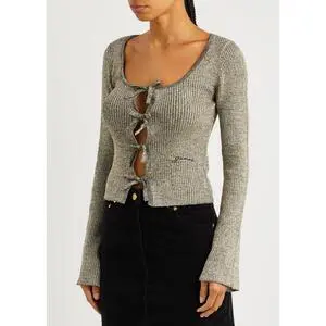 GANNI Sequined Knitted Top