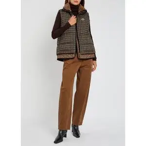 Moncler Plaid Stand-collar Down Vest