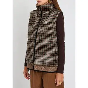 Moncler Plaid Stand-collar Down Vest