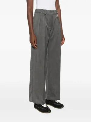 Patrizia Pepe Herringbone-twill Pinstripe Trousers