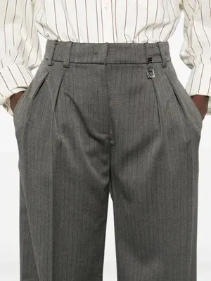 Patrizia Pepe Herringbone-twill Pinstripe Trousers