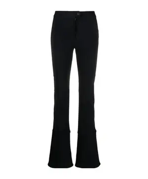 Filippa K High-waisted Flared Casual Trousers - Black