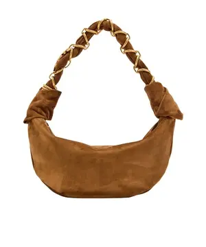Saint Laurent Felt Moon-shaped Bag