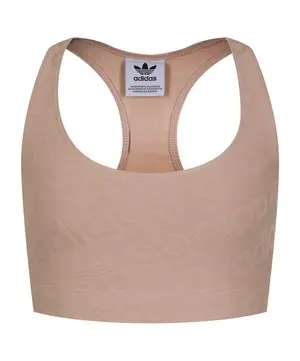 ADIDAS ORIGINALS Jacquard Racerback Sports Bra - Nude