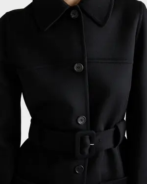 Prada Single-breasted Double Cloth Caban Jacket