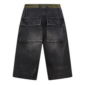 DIESEL® Faded Denim Knee Shorts