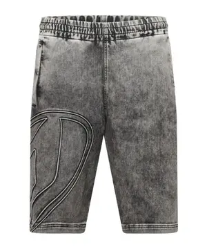 DIESEL® Faded Knit Shorts - Gray