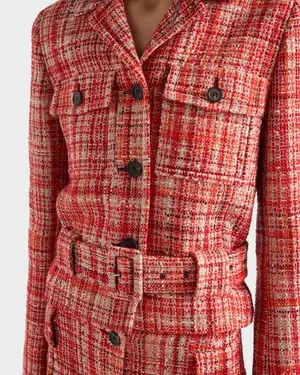 Prada Single-breasted Tweed Jacket