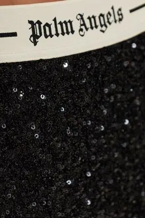 Palm Angels Sequined Logo-waist Skirt