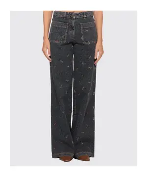 Etro All-over Print Wide-leg Jeans