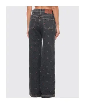 Etro All-over Print Wide-leg Jeans