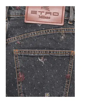 Etro All-over Print Wide-leg Jeans