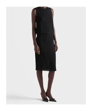 Prada Sleeveless Silk Chiffon Top