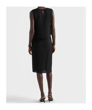 Prada Sleeveless Silk Chiffon Top