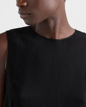 Prada Sleeveless Silk Chiffon Top