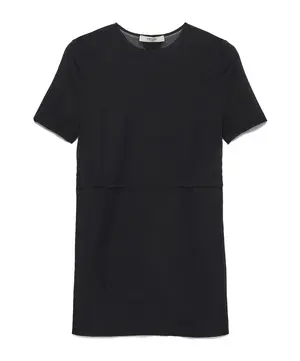 Prada Stretch Silk Chiffon Top - Black