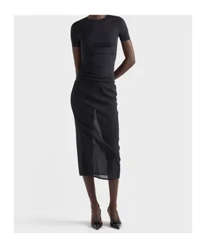 Prada Stretch Silk Chiffon Top