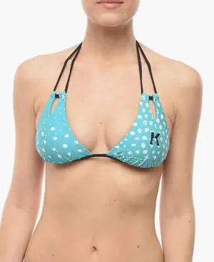 Karl Lagerfeld Logo-print Bikini Top
