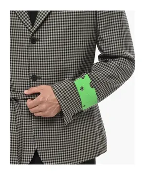 Off-White Houndstooth-pattern Belted Blazer
