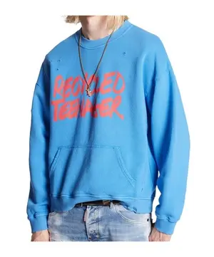 Dsquared2 Slogan-pront Cotton Sweatshirt - Blue