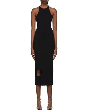 Off-White Meteor Cut-out Sleeveless Midi Dress