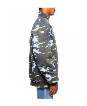 We11Done Camouflage-print Oversized Bomber Jacket