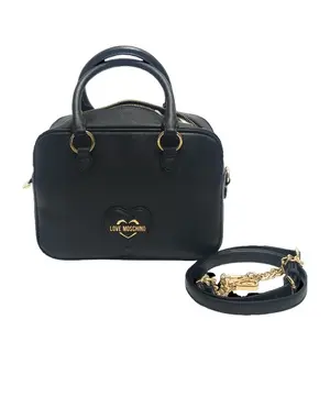 Moschino Logo-plaque Cross Body Bag - Black