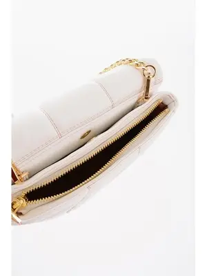 Moschino Quilted Logo-plaque Shoulder Bag