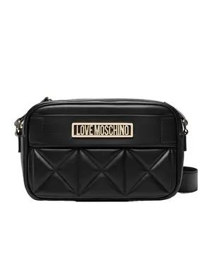 Moschino Quilted Logo Plaque Crossbody Bag