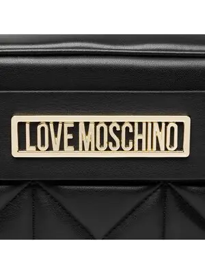 Moschino Quilted Logo Plaque Crossbody Bag