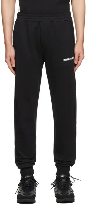 Helmut Lang Logo Printed Sweatpants - Black