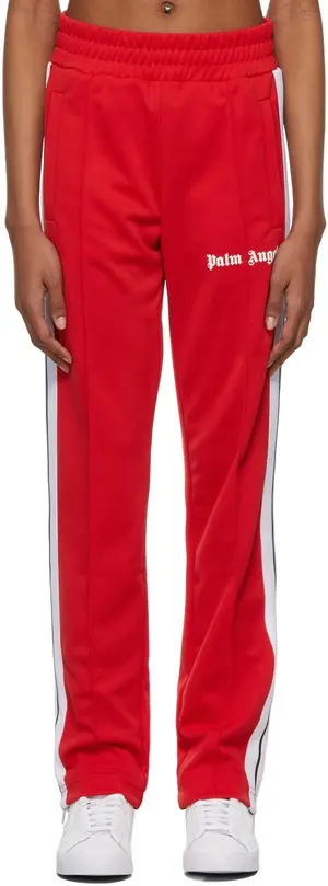 Palm Angels Logo-print Side-stripe Track Pants - Red