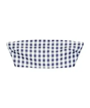 SELF-PORTRAIT Plaid Strapless Top