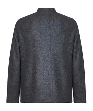 Harris Wharf London Stand Collar Buttoned Coat