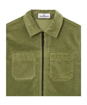 Stone Island Regular-fit Zip-up Overshirt With Chest Pockets