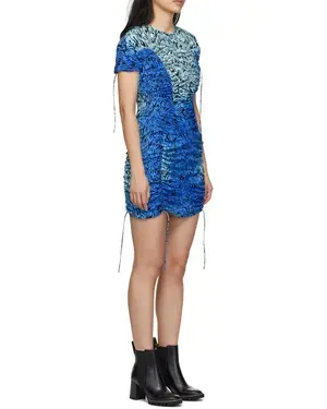 Stella McCartney Ruched Graphic-print Minidress