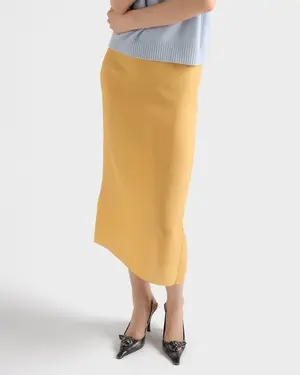 Prada Triple Chiffon Midi Skirt