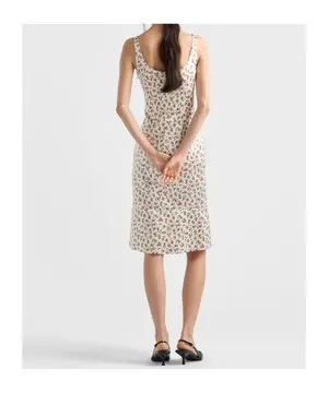 Prada Printed Duchesse Dress