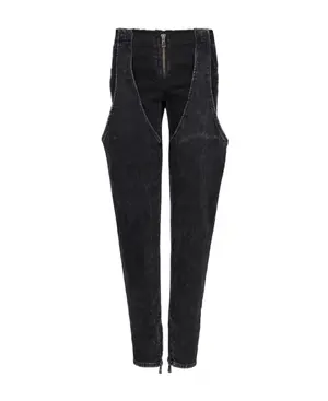 Balmain Low Rise Layered Jeans - Black
