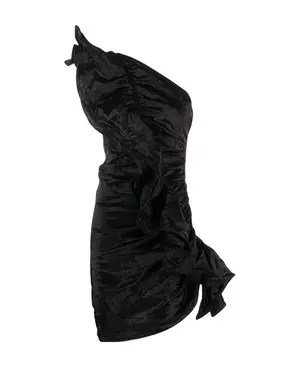 Bottega Veneta Ruched One-shoulder Mini Dress