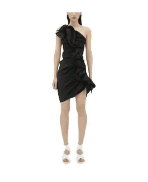 Bottega Veneta Ruched One-shoulder Mini Dress
