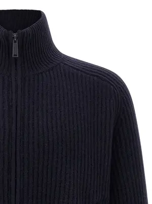 Dsquared2 High-neck Zipped Knitted Cardigan