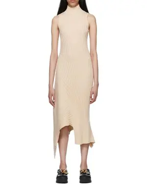 Stella McCartney Asymmetric Ribbed Knitted Dress