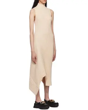 Stella McCartney Asymmetric Ribbed Knitted Dress