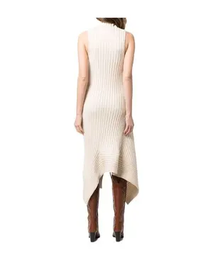 Stella McCartney Asymmetric Ribbed Knitted Dress